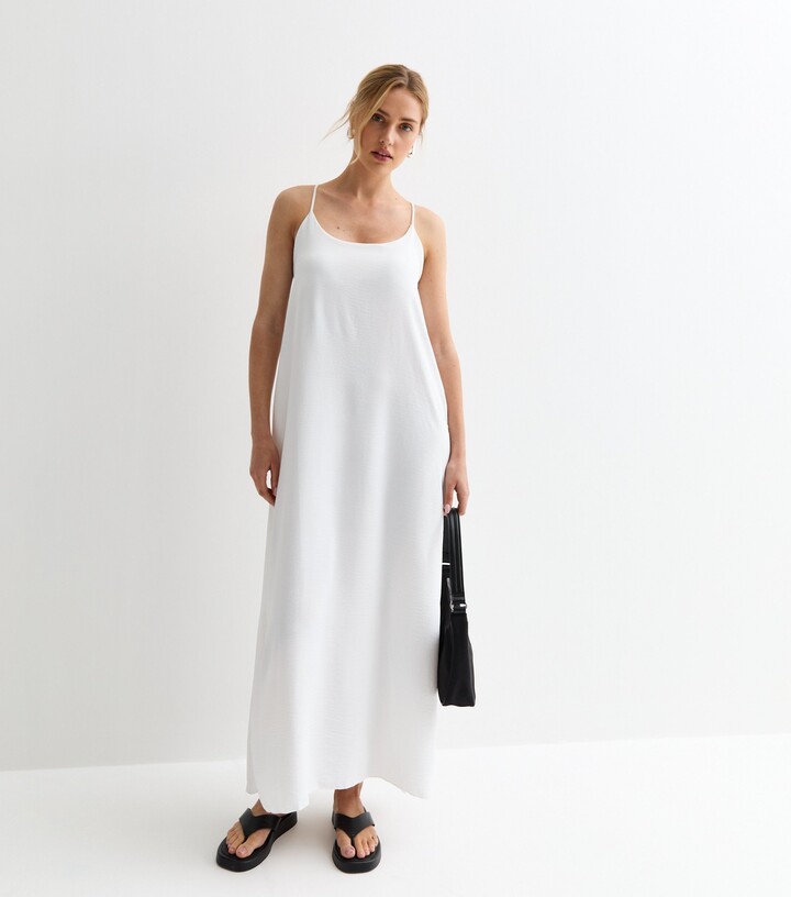 Gini London White Cross-Strap Maxi Dress - ShopStyle