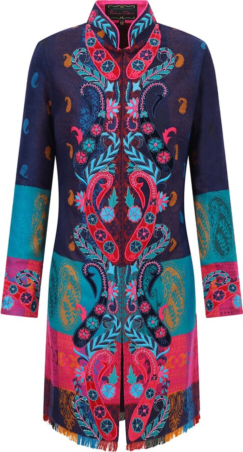 Beatrice von Tresckow - Black Multi Fringed Paisley Shawl Jacket ...