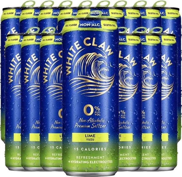 White Claw Hard Seltzer White Claw 15 Pack Lime Yuzu Non-Alcoholic ...