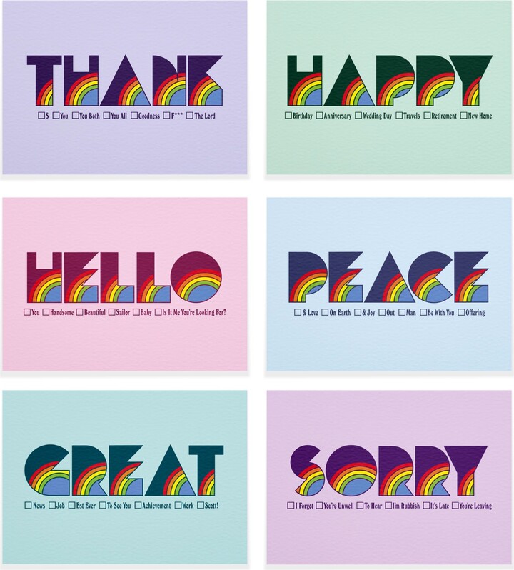 Stuart Gardiner Design Five Letter Word Card - Set - ShopStyle Home ...