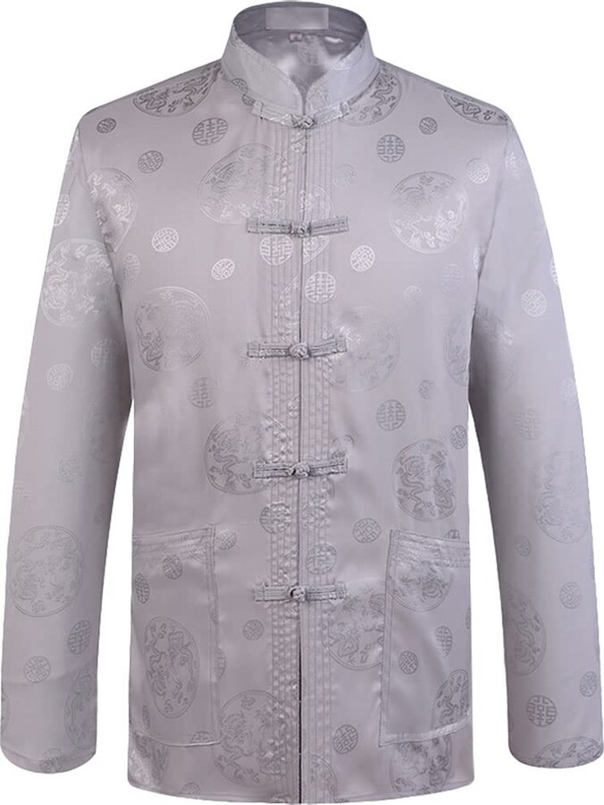 G-LIKE Chinese Traditional Dragon Patterned Tang Suit Brocade Long ...