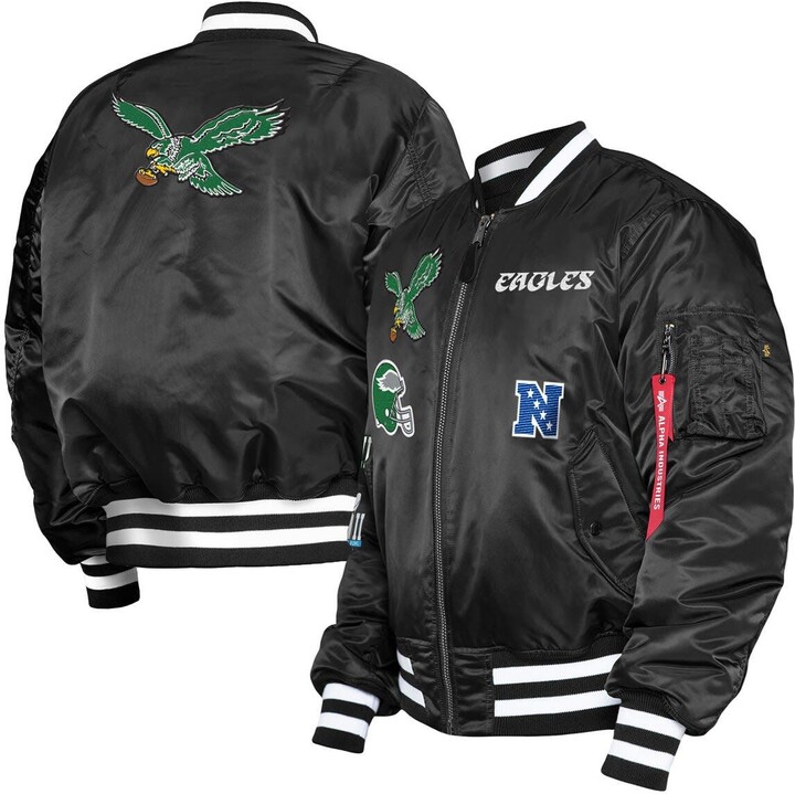 Men's New Era x Alpha Industries Black Philadelphia Eagles Reversible ...