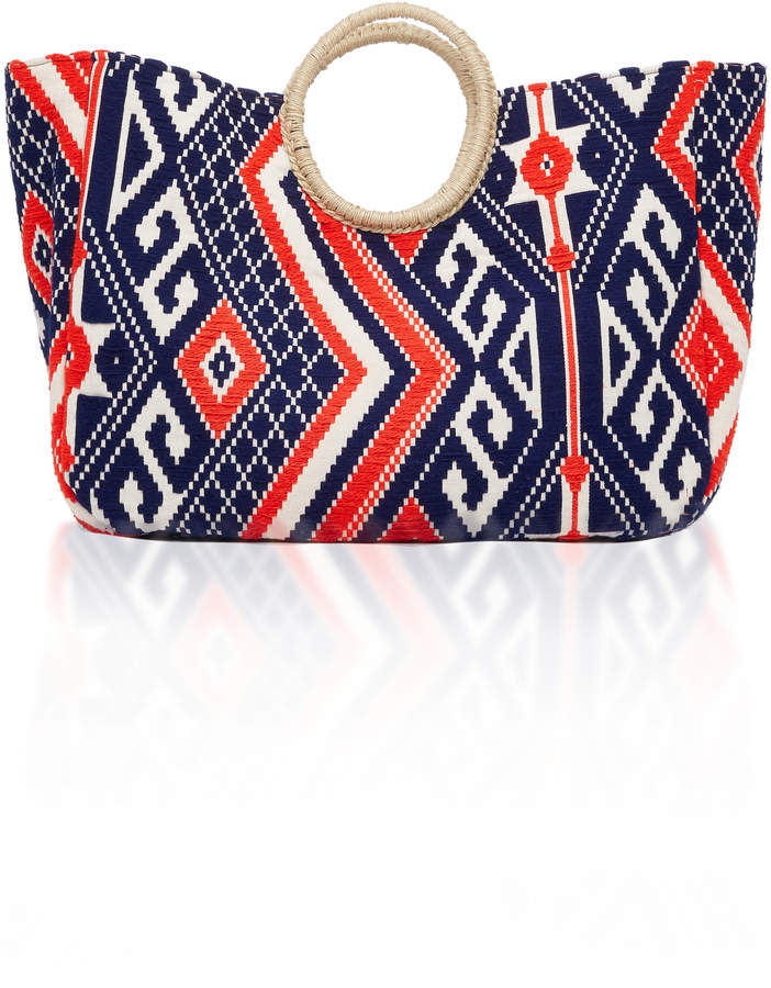 Rae Feather M'O Exclusive Round Handle Jacquard Bag - ShopStyle