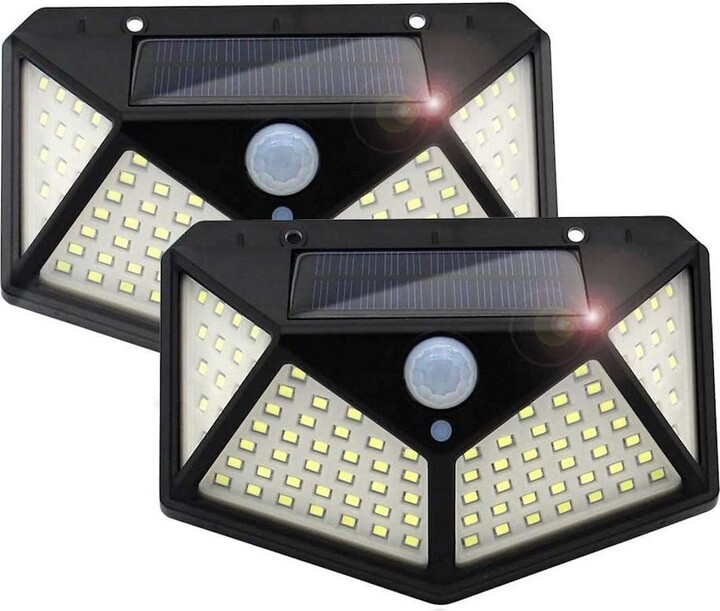 MPM Solar Lights Outdoor 100 LED Motion Sensor Light IP65 Waterproof ...