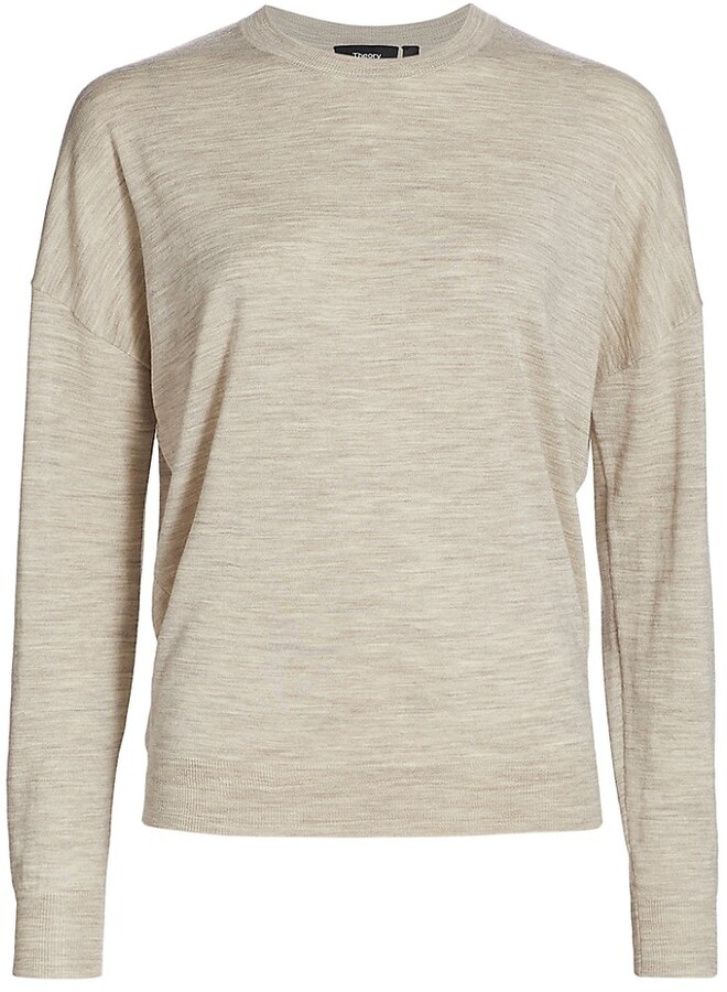 Theory Wool Drop-Shoulder Top - ShopStyle