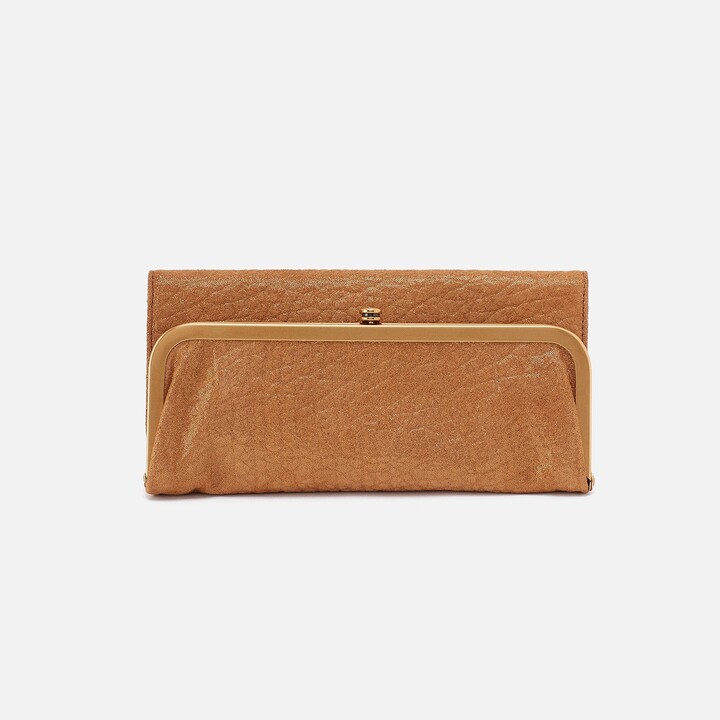 Hobo Rachel Continental Wallet In Metallic Leather - Gold Rush - ShopStyle