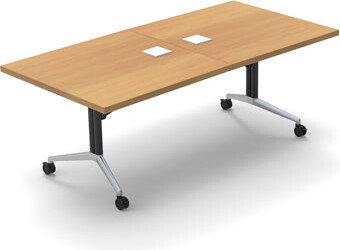 The Twillery Co. Albin 8 Person Conference Meeting Table with 8 Chairs ...