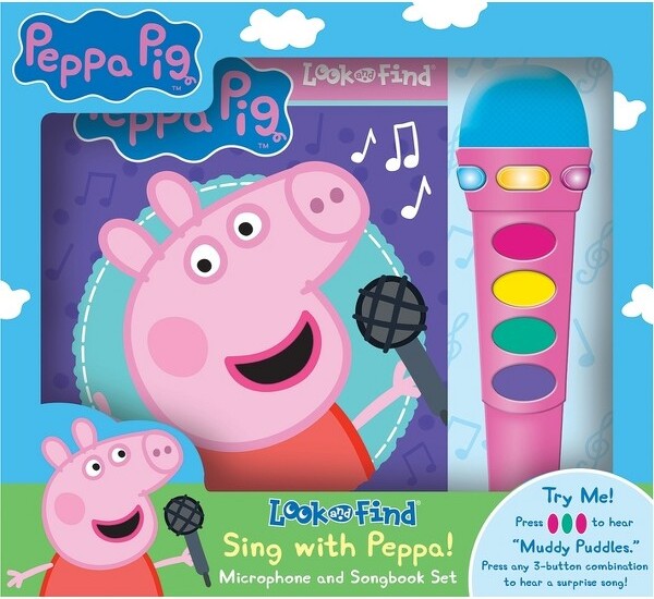 Peppa Pig Sing With Peppa! Look & Find Microphone and Songbook Set ...