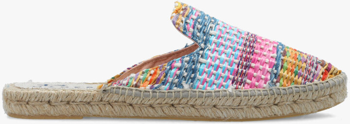 Manebi Raffia Slides - Multicolour - ShopStyle