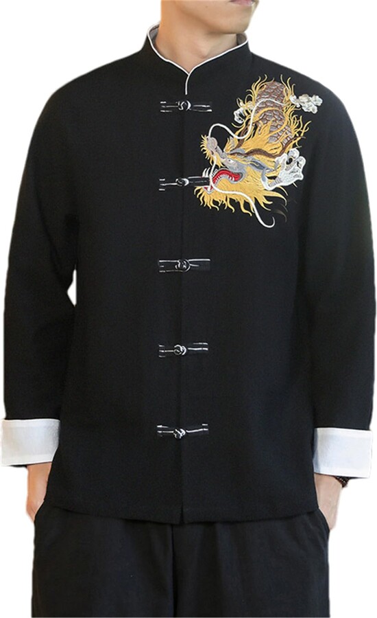 BoShiNuo Chinoiserie Traditional Chinese Hanfu Tang Suit Dragon ...