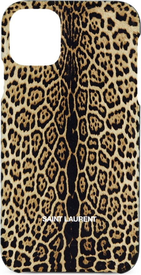 Saint Laurent x Agood Company leopard-print iPhone 13 Pro case ...