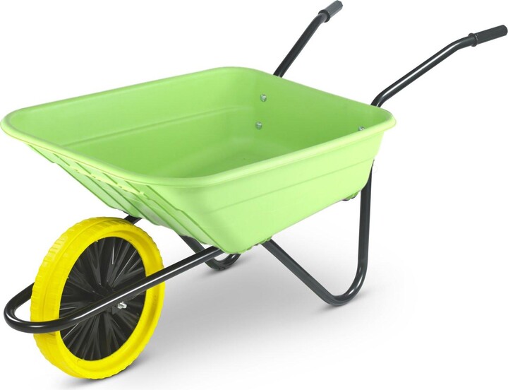 Samuel Alexander 90 Litre Shire Heavy Duty Plastic Wheelbarrow - Lime ...