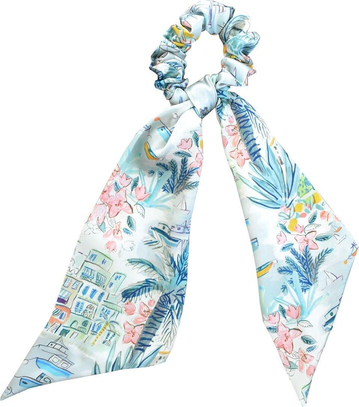 Coco & Wolf - Silk Hair Scrunchie With Tails Made With Liberty Fabric Cape Vista - ShopStyle