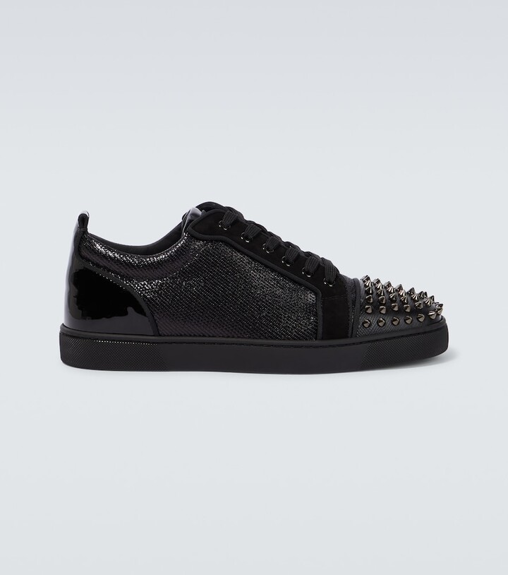 Christian Louboutin Louis Junior studded leather sneakers - ShopStyle