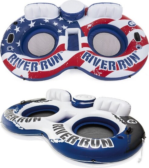 Intex American Flag 2 Person Float & River Run II 2 Person Float ...