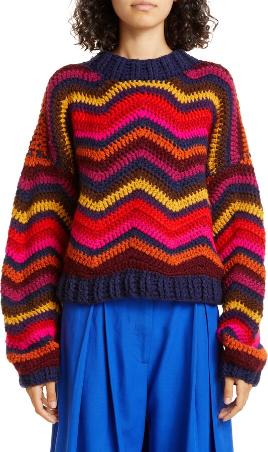 Farm Rio Colorful Waves Sweater - ShopStyle