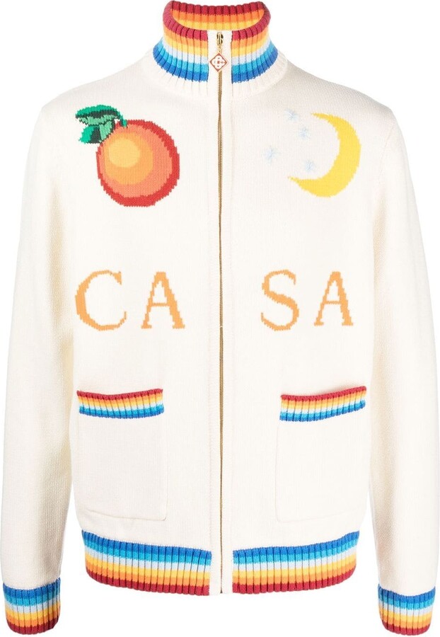 Casablanca Casa Club knitted jacket - ShopStyle Cardigans & Zip Up Sweaters