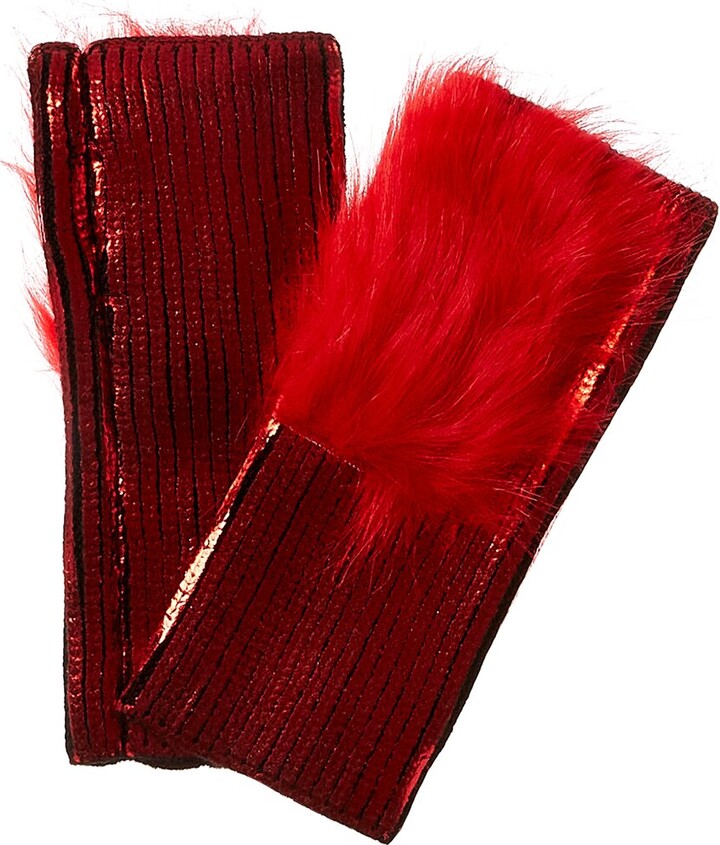 Adrienne Landau Metallic Gloves - ShopStyle
