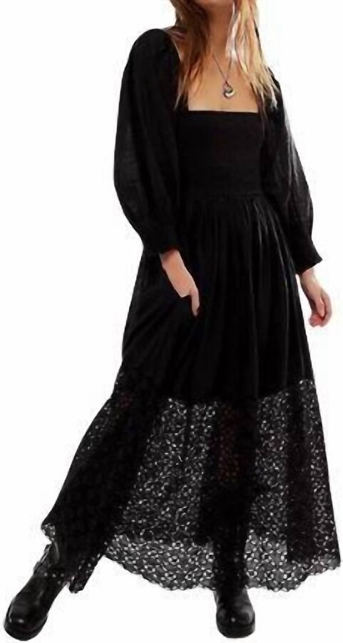 Free People Perfect Storm Midi Dress In Black - ShopStyle