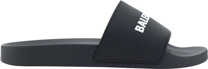 Balenciaga Pool Slide Rubber Shoes - ShopStyle Flip Flop Sandals