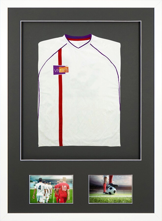 Vivarti 3D + Double Aperture Mounted Sports Shirt Display Frame with ...