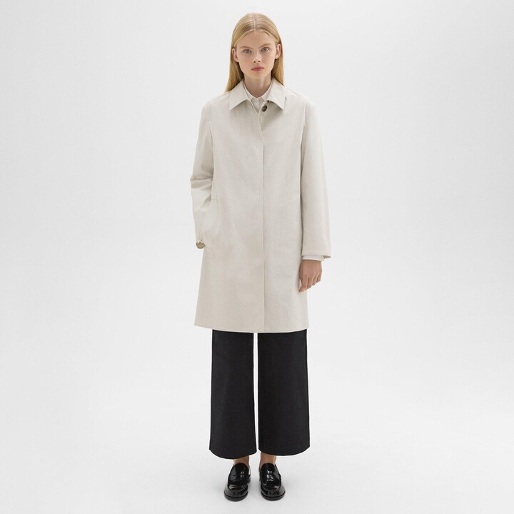 Theory Car Coat in Cotton-Blend - ShopStyle