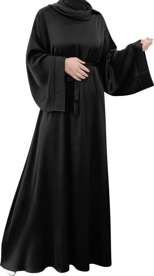 IBTOM CASTLE Women Muslim Abaya Dress Dubai Burka Modest Islamic Robe ...