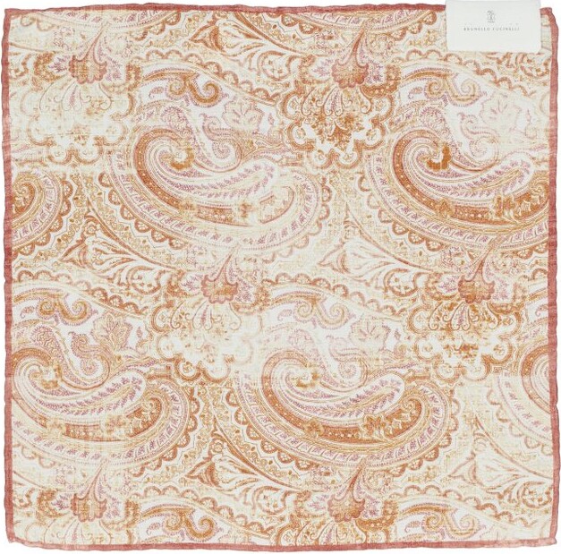 Brunello Cucinelli Double Face Pocket Square - ShopStyle Scarves