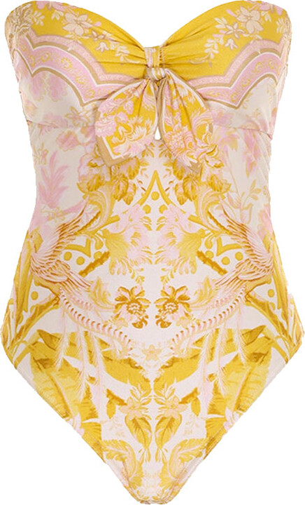 Zimmermann Lyre Keyhole Tie Swimsuit - ShopStyle