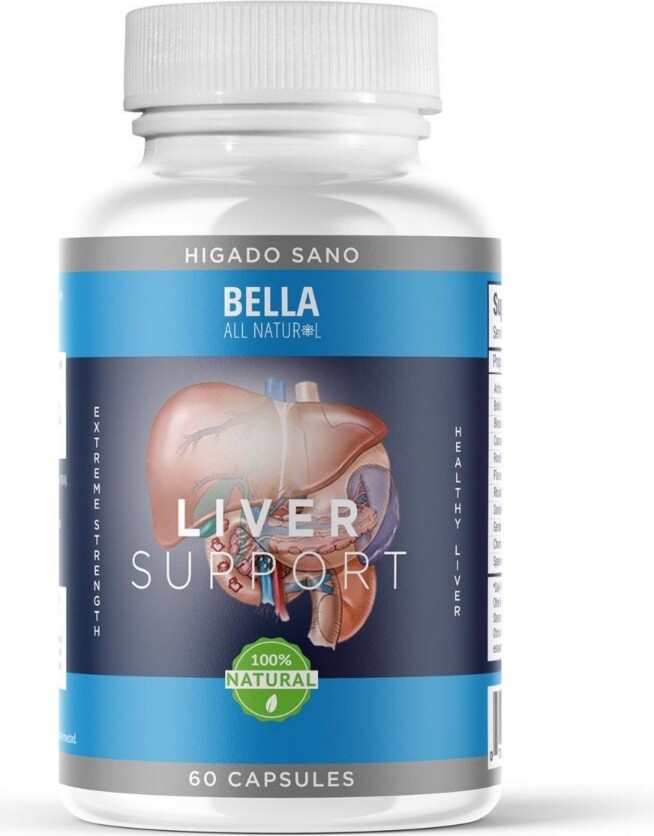 Bella All Natural Liver Support-Natural Liver Detox-60 Capsules ...