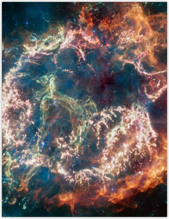 Artery8 Wall Art Print NASA James Webb Space Telescope Never-Before-Seen Details in Cassiopeia A ...