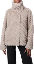 Bernardo Chevron Quilted Faux Fur Jacket - ShopStyle