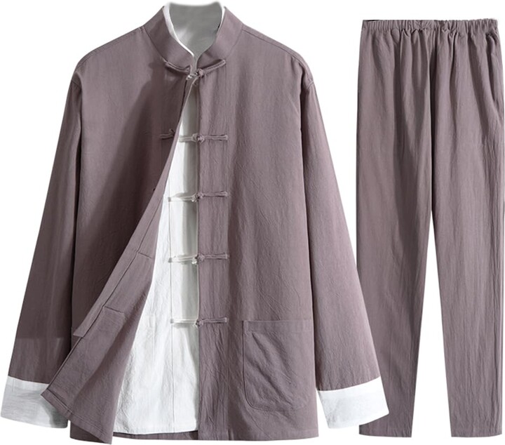 ZHOUXIAO Kung Fu Uniforms Tang Suit Men Chinese Traditional Clothing ...