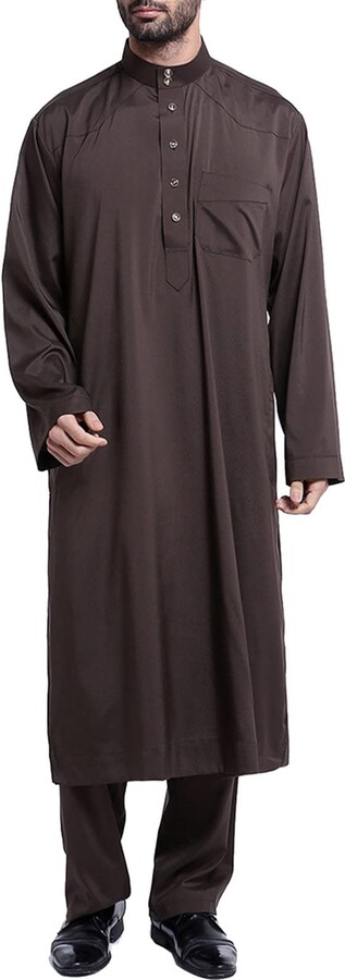 COOFANIN Valentines Day Gifts for Mom Men Thobe Cotton Abaya for Men ...