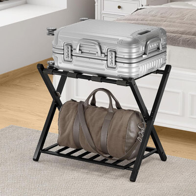 HomCom Folding Stainless Steel Luggage Rack - ShopStyle