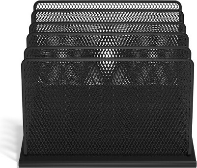 MyOfficeInnovations 5 Compartment Wire Mesh File Organizer 24402468 ...