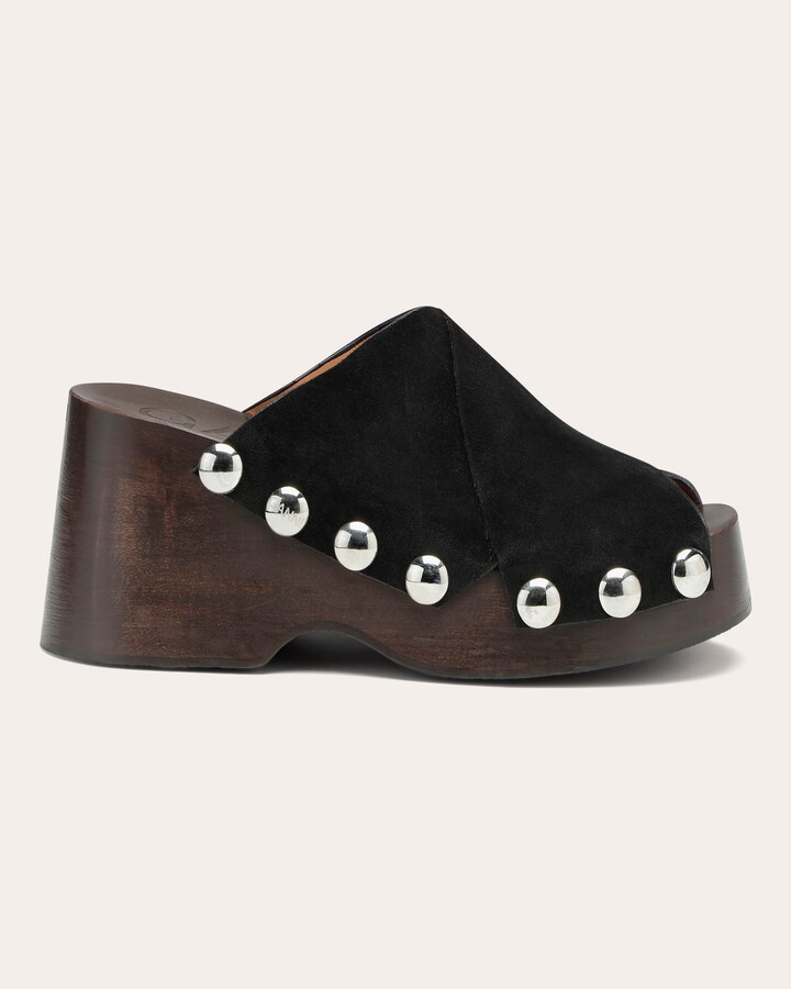 Ganni Wooden Wedge Clog - ShopStyle