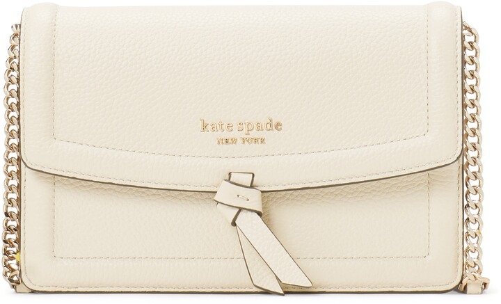 Kate Spade Knott Pebbled Leather Flap Crossbody Bag - ShopStyle