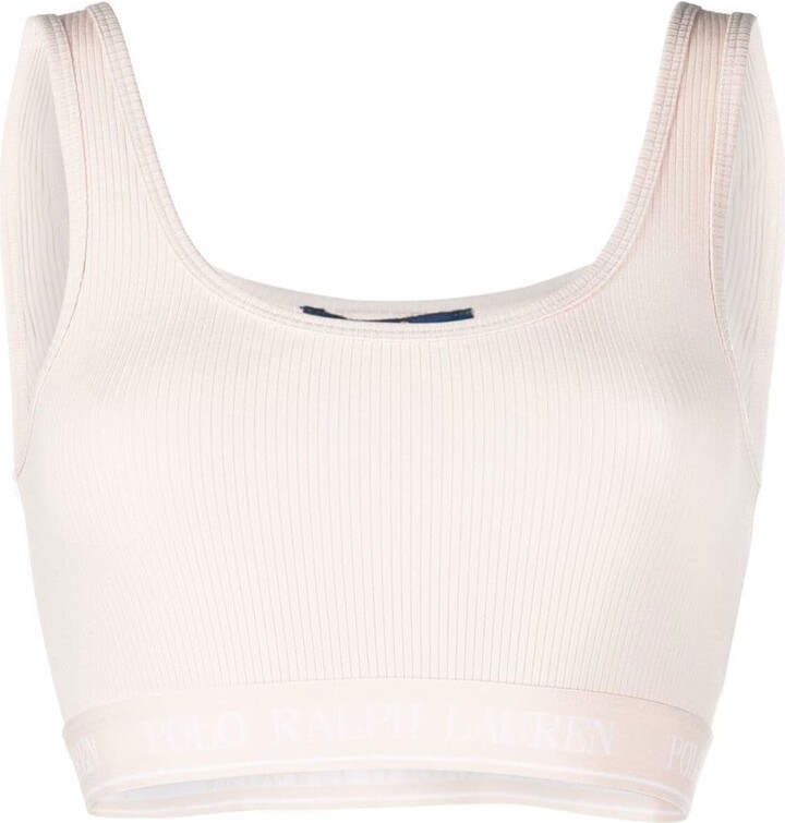 Polo Ralph Lauren Ribbed Logo-Print Bralette - ShopStyle Bras