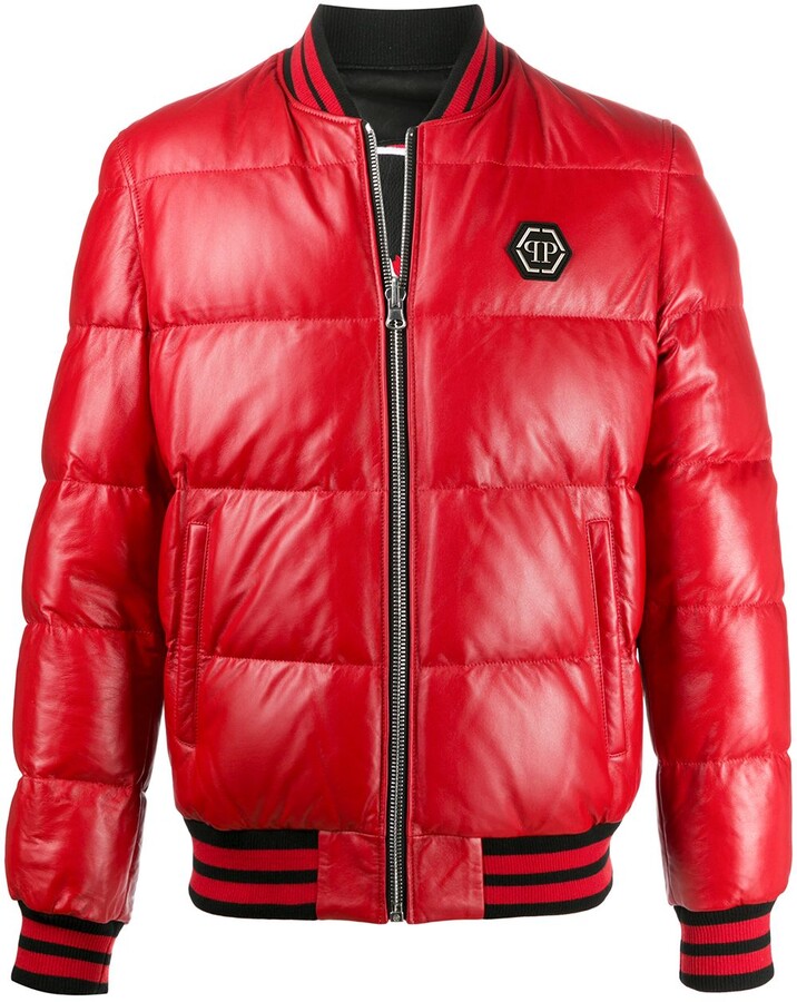 Philipp Plein Skull outline bomber jacket - ShopStyle Outerwear