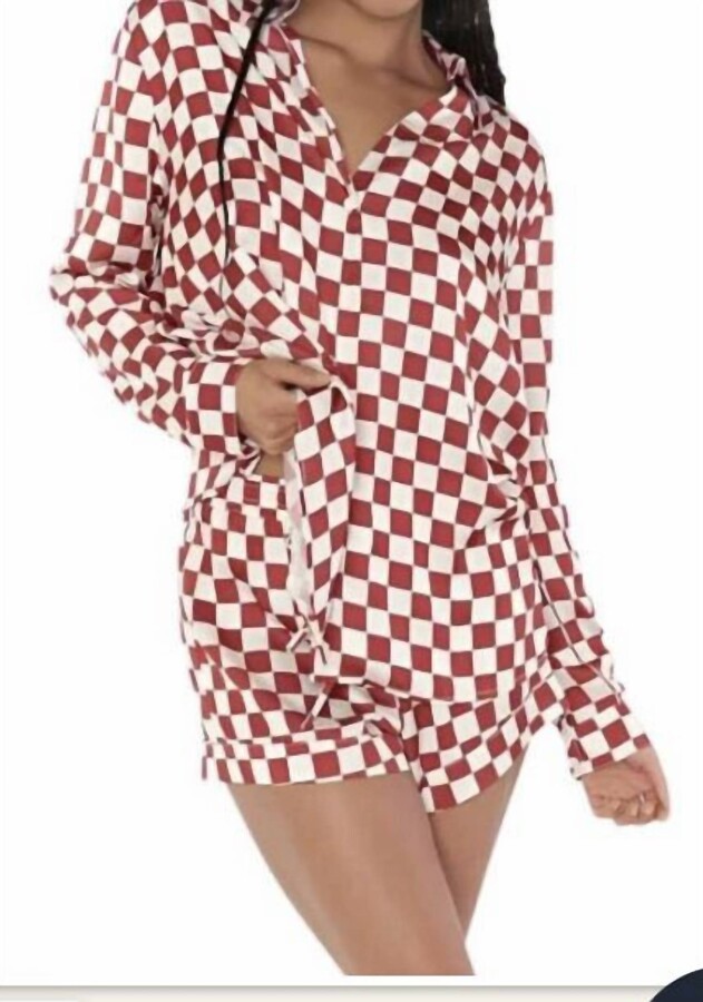 Show Me Your Mumu Checkered Early Riser Pj Red Checker - ShopStyle Pajamas