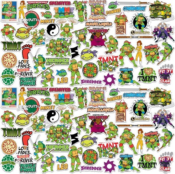 Teenage Mutant Ninja Turtles TMNT Variety Mix 50ct Vinyl Large Deluxe ...