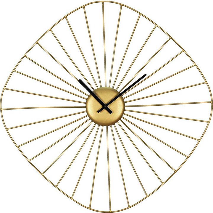Eglo Living Matsumoto Organic-Shaped Brass Steel Skeleton Wall Clock ...