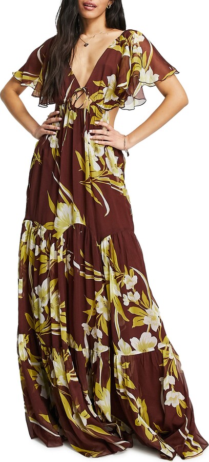 ASOS DESIGN Floral Tiered Maxi Dress - ShopStyle