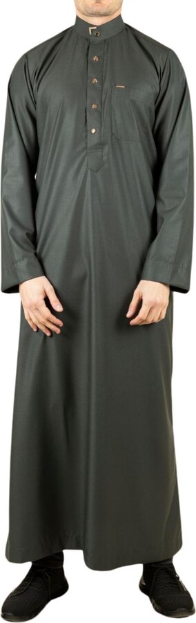Thobez Men's Thobe Saudi Emirati Jubba Islamic Clothing Muslim Kaftan ...