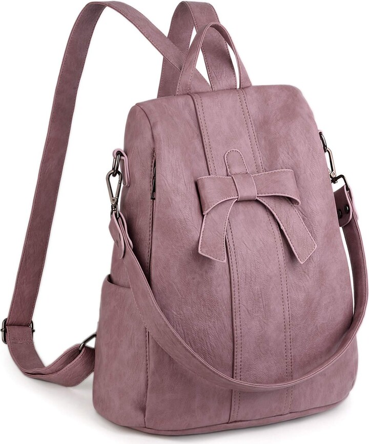 Anti Theft Backpack for Women Mother Mum Bowknot Ladies Laptop Rucksack ...