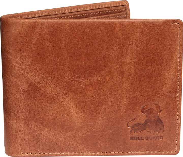 BULL GUARD RFID Bifold Leather Wallet For Men with Flip Up ID in ...
