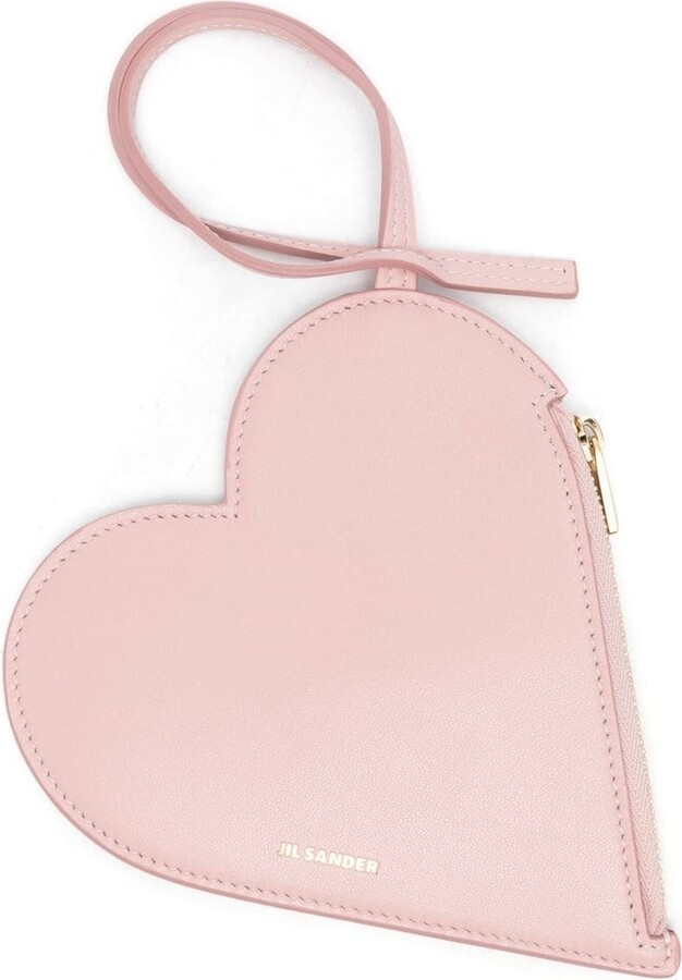 Jil Sander Logo-Stamp Heart-Shaped Wallet - ShopStyle