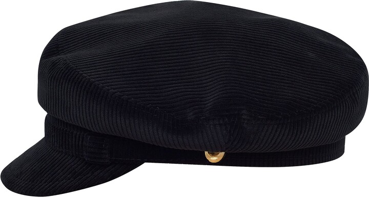 Sterkowski Breton Cap Style Corduroy Cap 56 cm Black - ShopStyle Hats