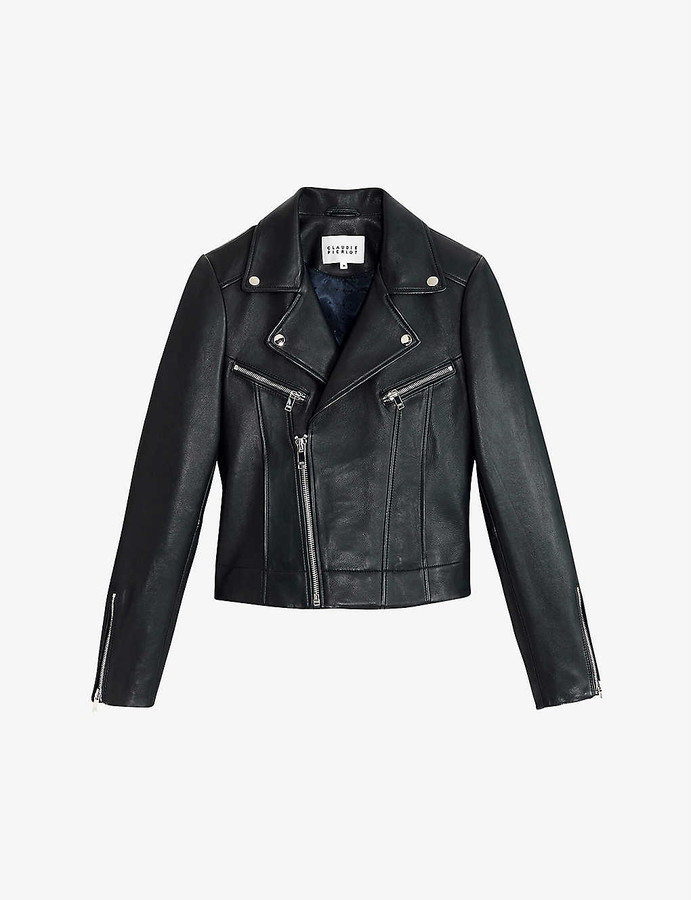 Claudie Pierlot Carissa leather jacket - ShopStyle